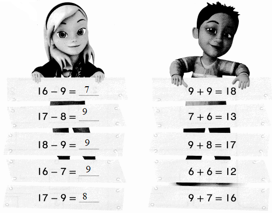 enVision Math Common Core Grade 1 Answer Key Topic 4 Subtraction Facts ...