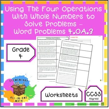 enVision Math Common Core Grade 4 Answer Key Topic 6 Use Operations ...